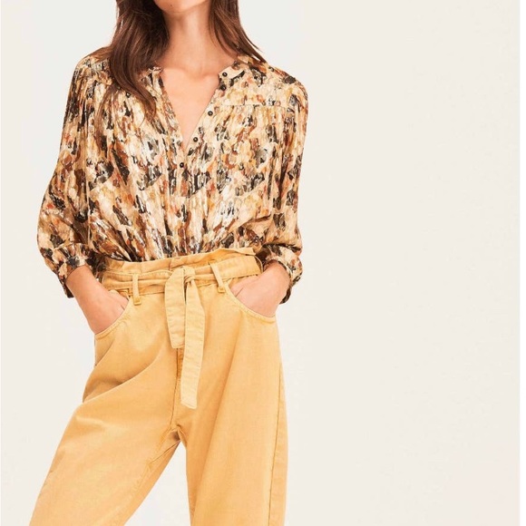 ba&sh | Tops | Whimsical Ba Sh Floral Boho Peasant Top | Poshmark